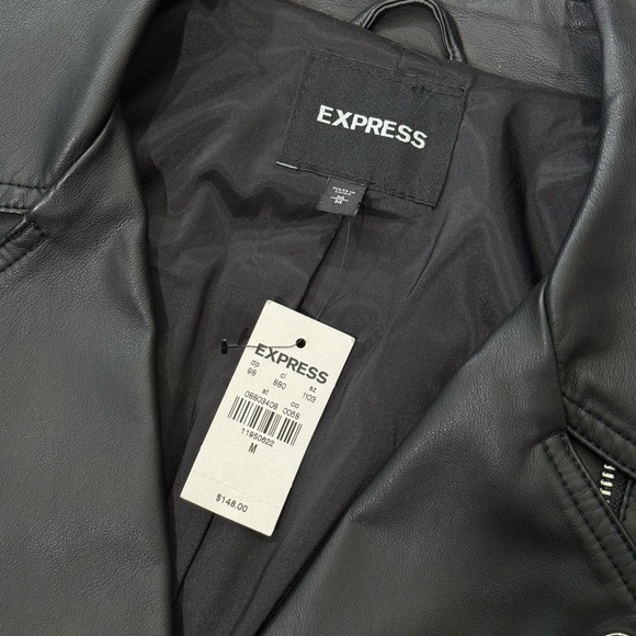 Express | Jackets & Coats | Nwt Express Black Leather Moto Jacket ...